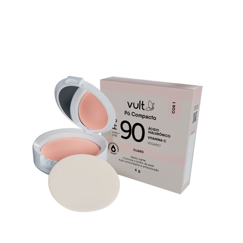 Pó Compacto Claro FPS 90 Vult