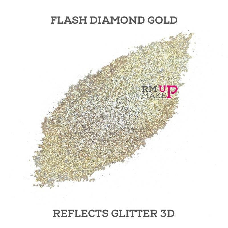 Reflects Glitter 3D Flash Diamond Gold Color Pigments