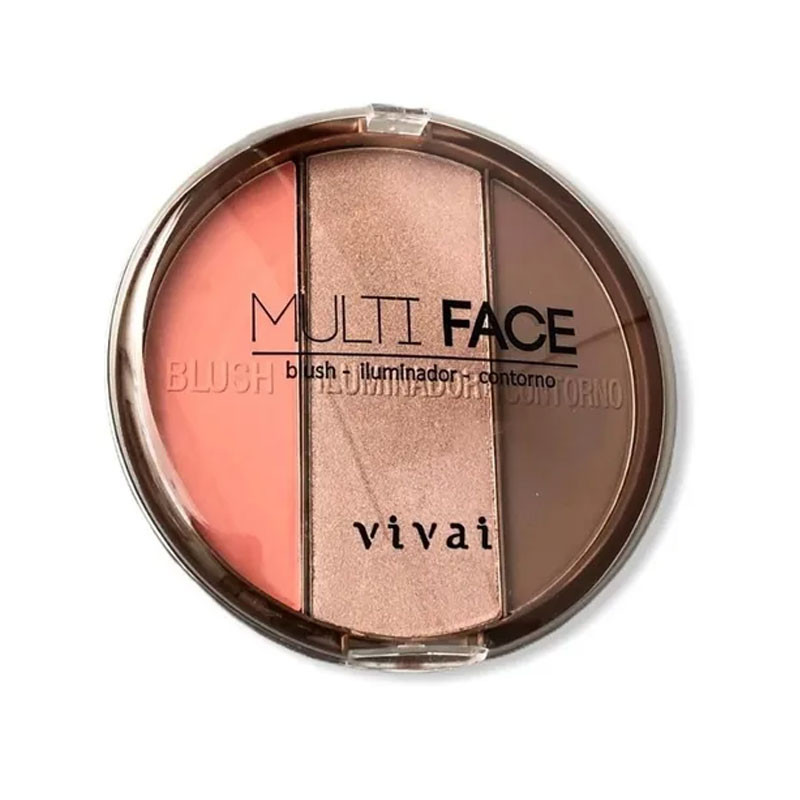 Paleta Multi Face Blush Iluminador Contorno Vivai - RM MAKE-UP